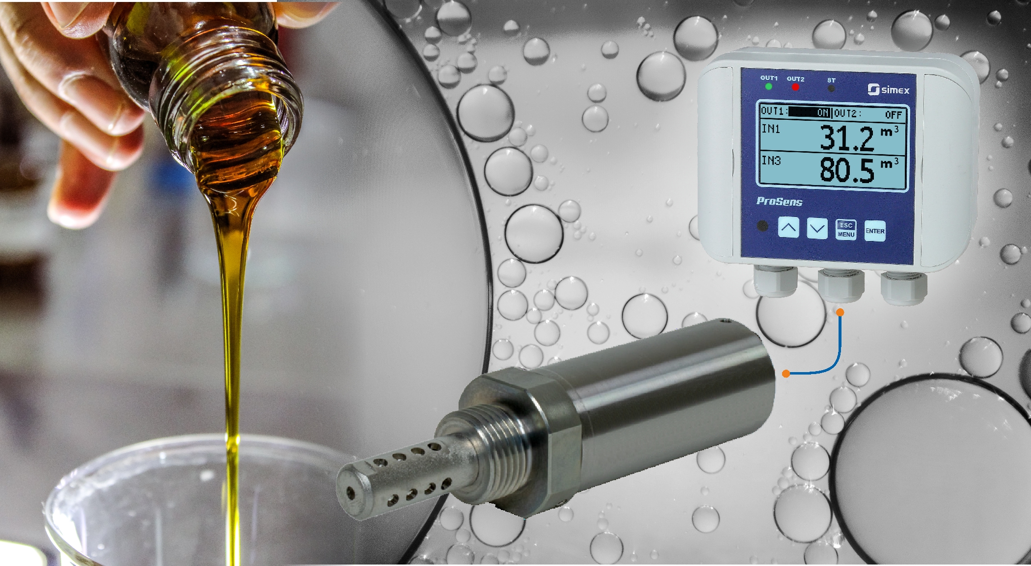 Measurement of water content in oil - Applications - prosens24.eu
